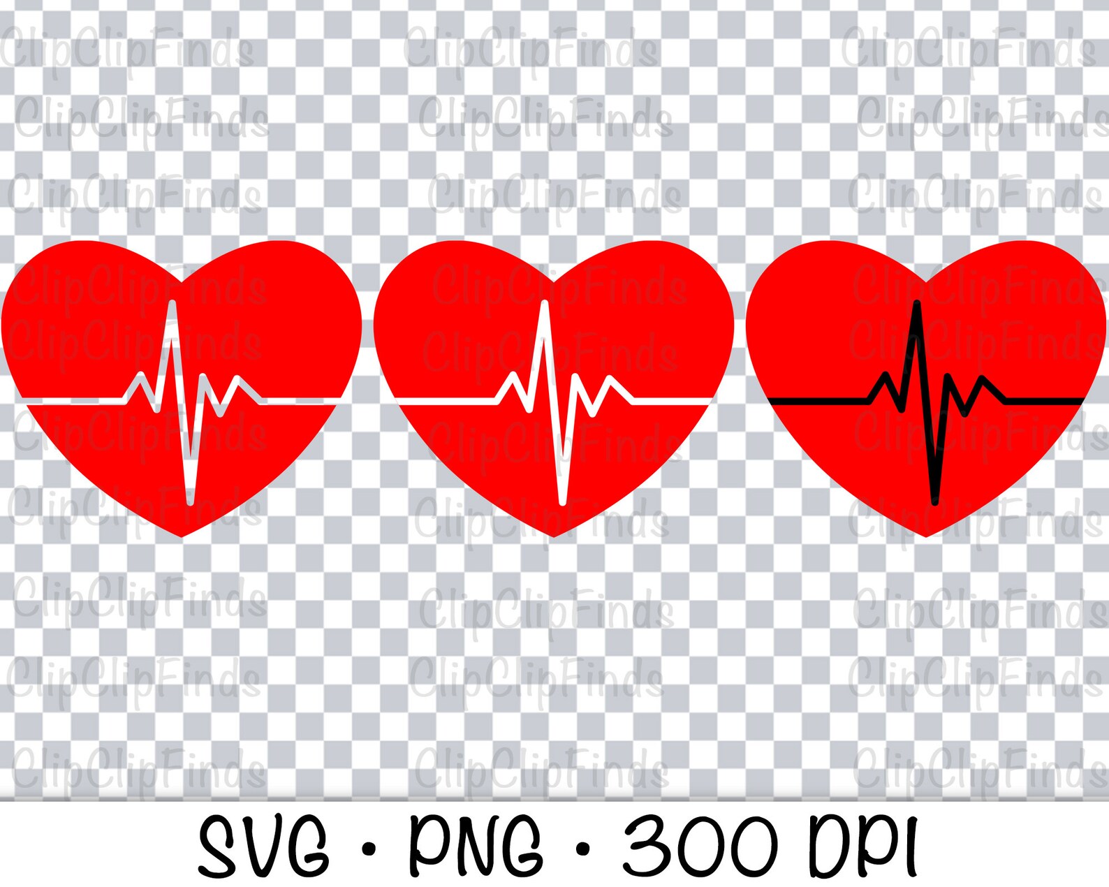 Heart Beat SVG Vector File Heartbeat PNG Transparent - Etsy