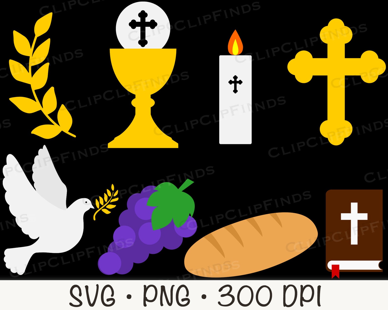 Paquete de primera comunión SVG PNG descarga digital - Etsy España