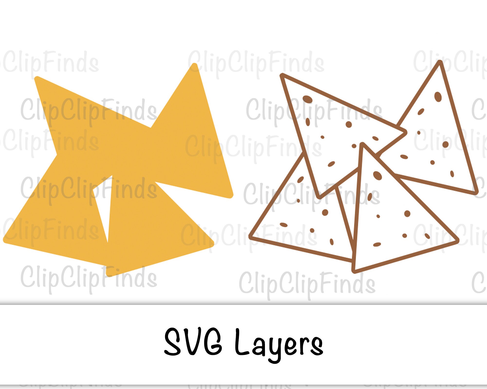 Nacho Tortilla Chips SVG Vector Cut file and PNG Transparent | Etsy