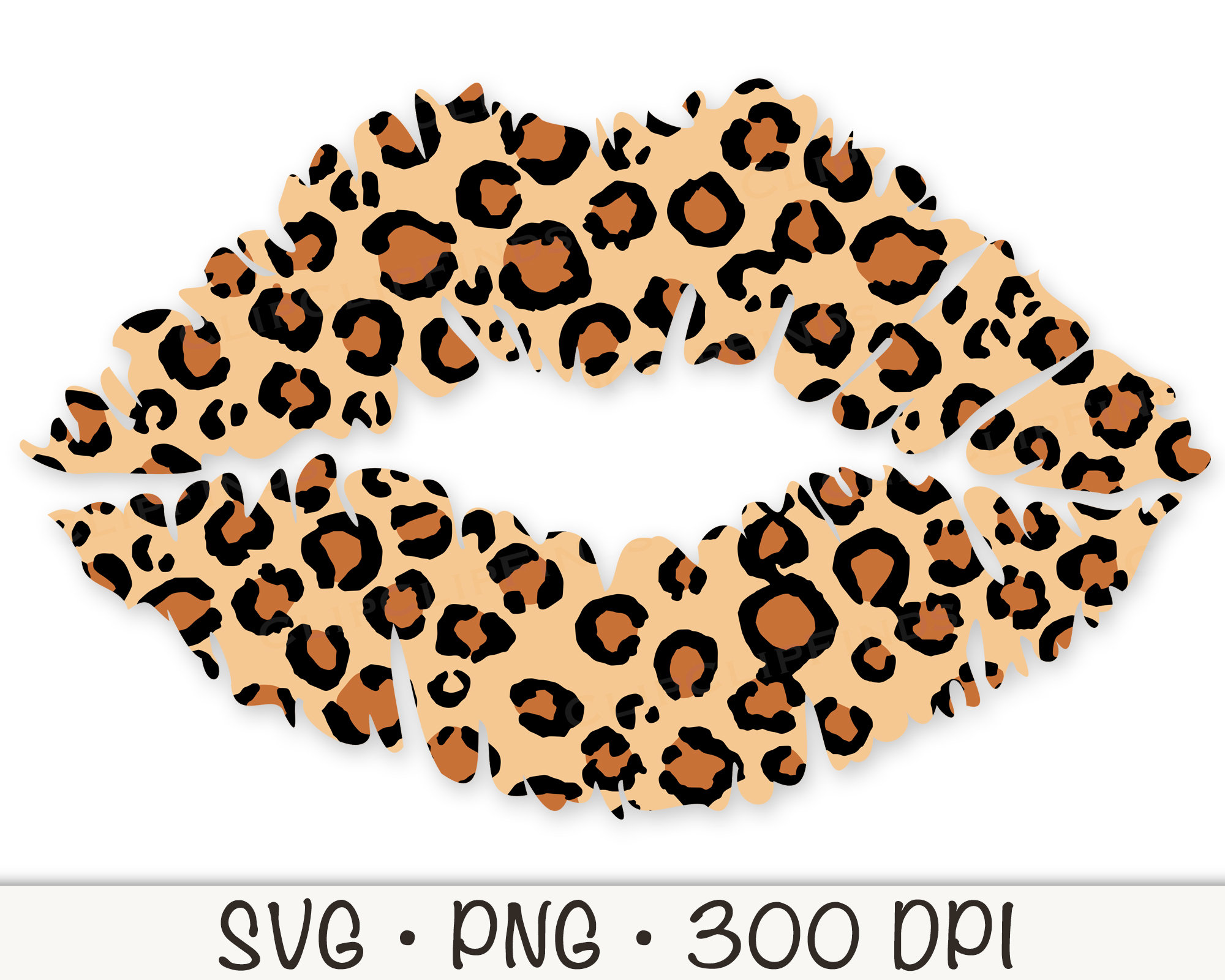 Leopard Lips Leopard Kiss Lips SVG Vector Cut File PNG - Etsy