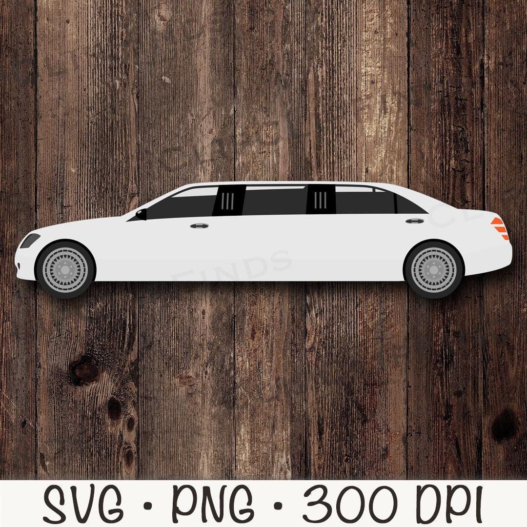 Limousine Clipart, White Limo, Limousine PNG, Limousine SVG, White ...