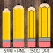 Pencil SVG, Cute Pencil PNG, Chunky Pencil, Teacher, Student, Back to ...