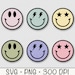 Groovy Smiley Face Bundle: Hippie SVG PNG Clipart (digital Download) - Etsy
