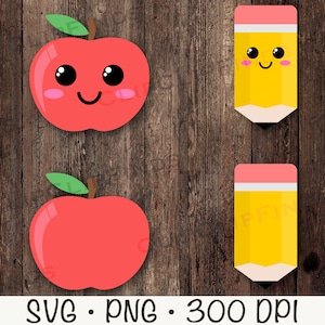 Apple and Pencil SVG, School Pencil SVG, Teacher's Apple Svg, Cute ...