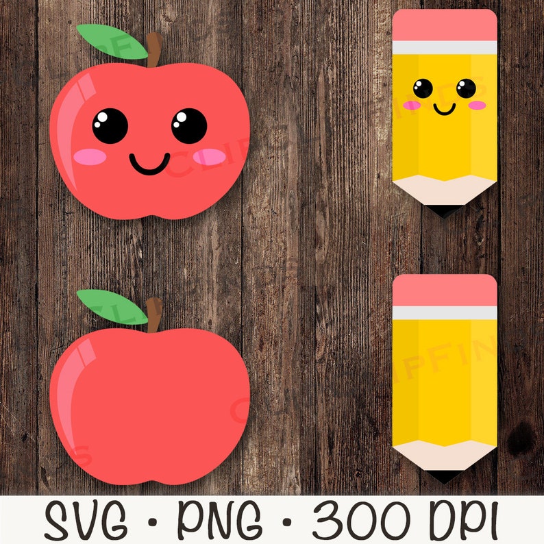 Apple and Pencil SVG, School Pencil SVG, Teacher's Apple Svg, Cute ...