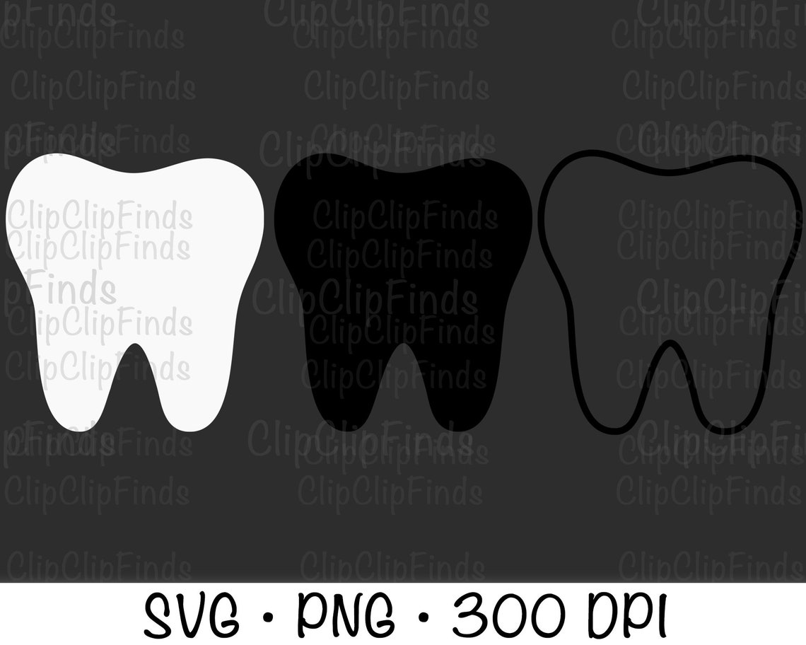 Tooth SVG Tooth Outline Tooth PNG Tooth Clipart Vector - Etsy UK