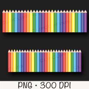 Coloring Pencil Page Border PNG, Rainbow Colored Pencil Frame, School ...