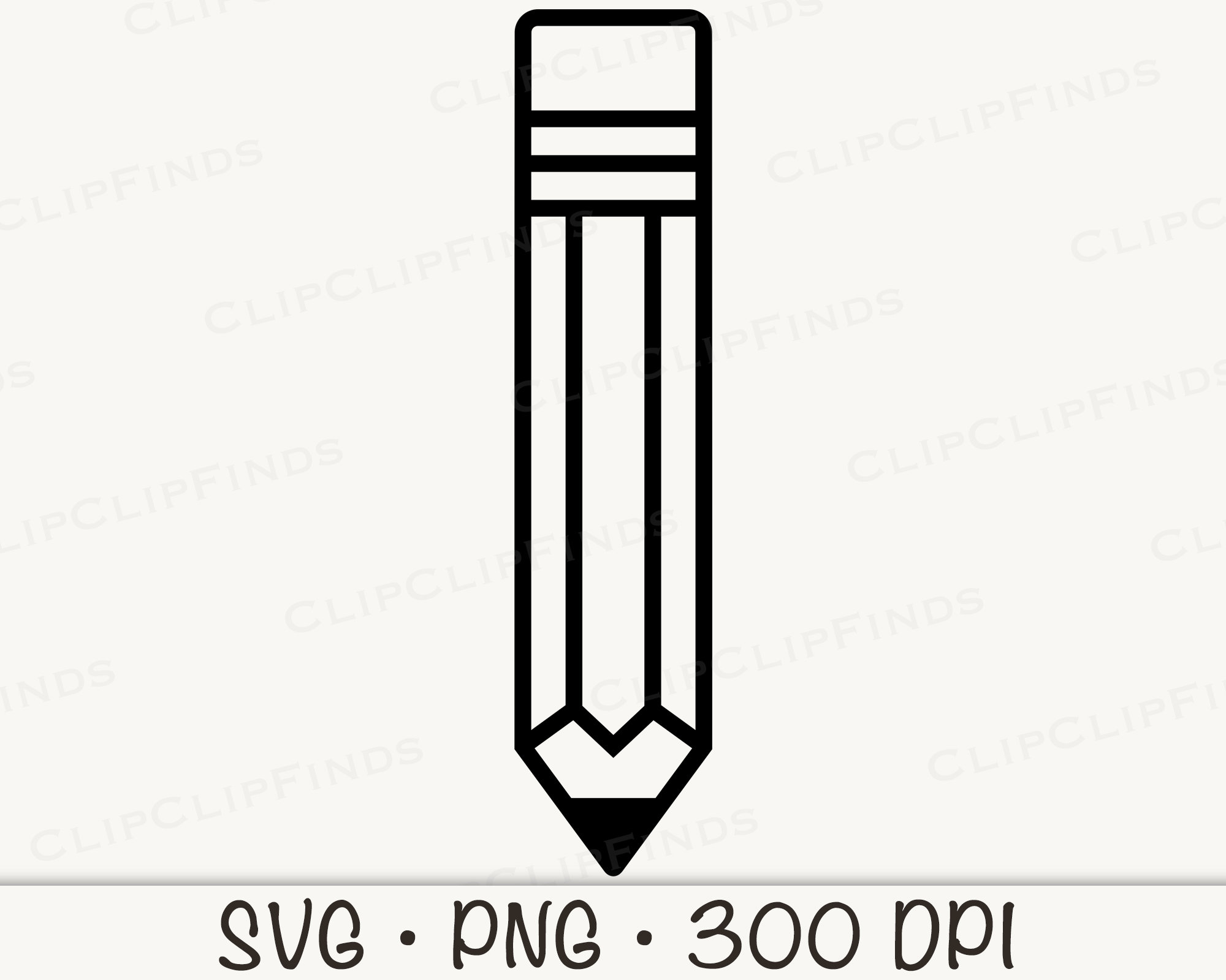 School Pencil Outline SVG Pencil SVG Pencil Outline PNG - Etsy Canada