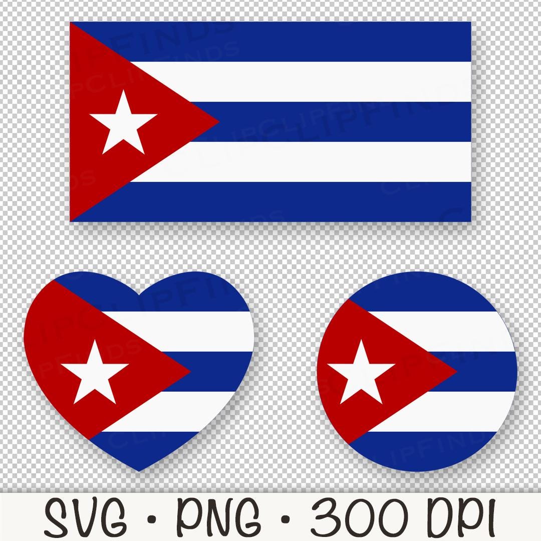 Cuba Clipart, Cuban Flag SVG, Cuban Heart Flag, Cuban Flag Circle ...