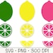 Lemon SVG, Lime SVG, Pink Lemon, Bundle Pack, Icon Symbol, Vector Cut ...