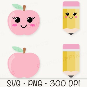 Apple and Pencil SVG, School Pencil SVG, Teacher's Apple Svg, Cute ...