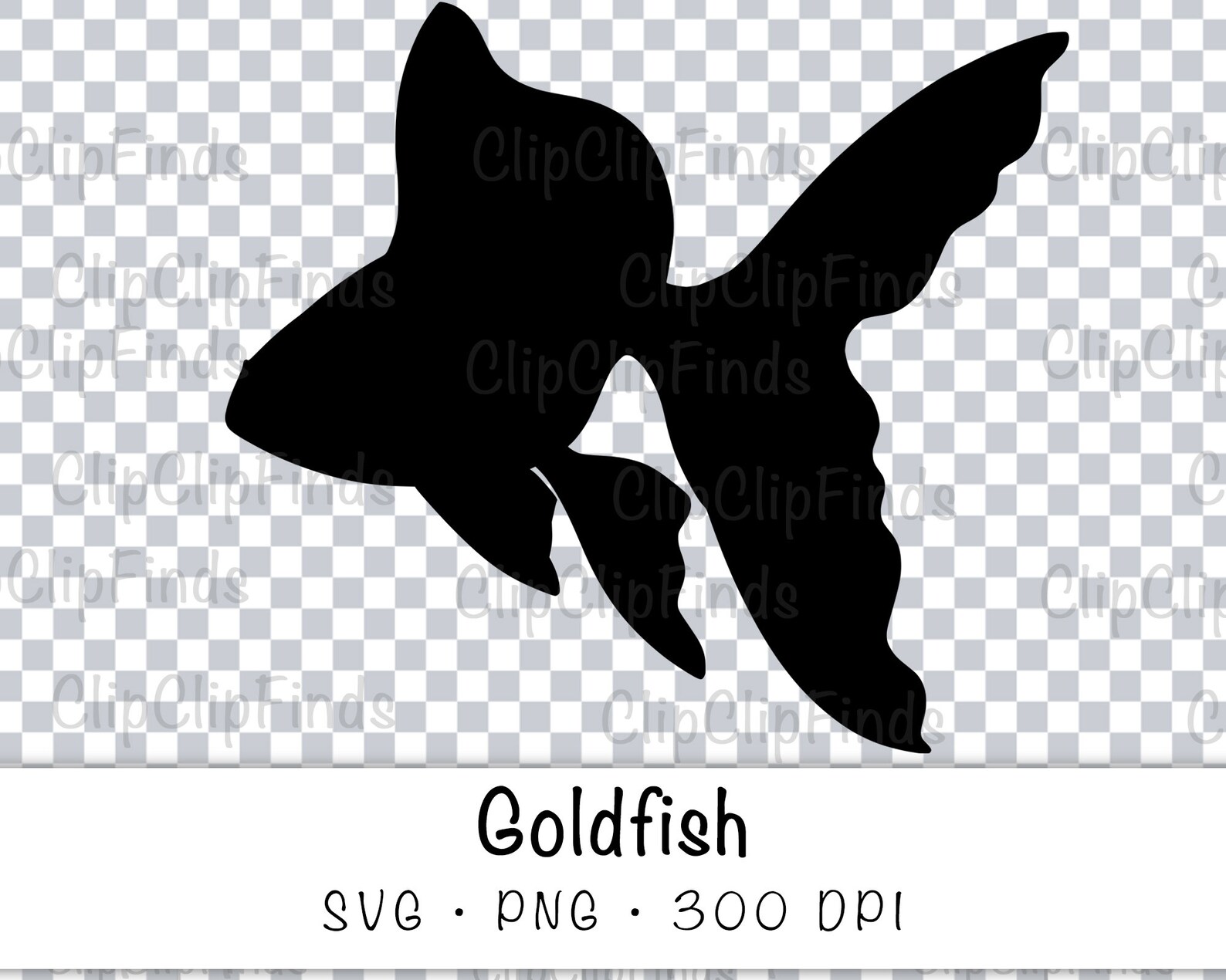 Goldfish SVG Vector Cut File en PNG Transparante | Etsy