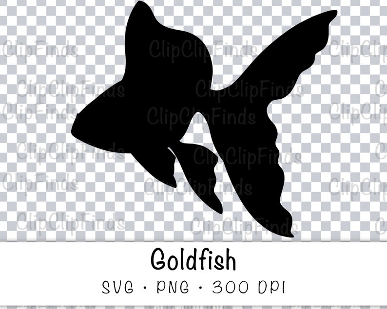 Goldfish SVG Vector Cut File and PNG Transparent Background - Etsy