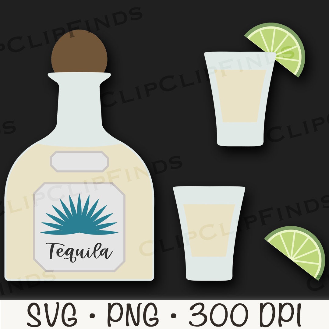 Tequila SVG, Tequila Bottle SVG, Shot Glass With Lime, Tequila Shot ...