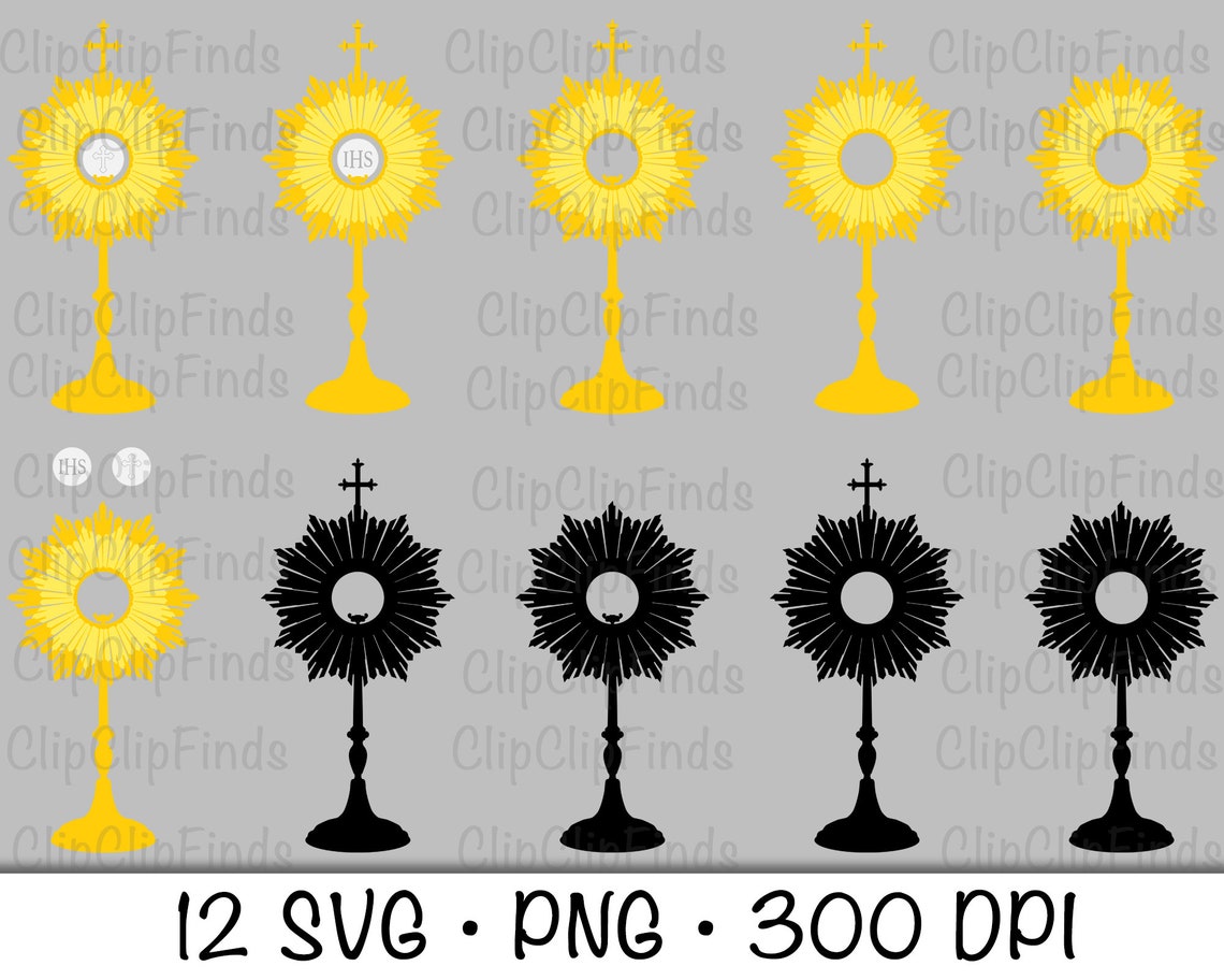 Monstrance Bundle Eucharist Body of Christ SVG PNG Clip - Etsy