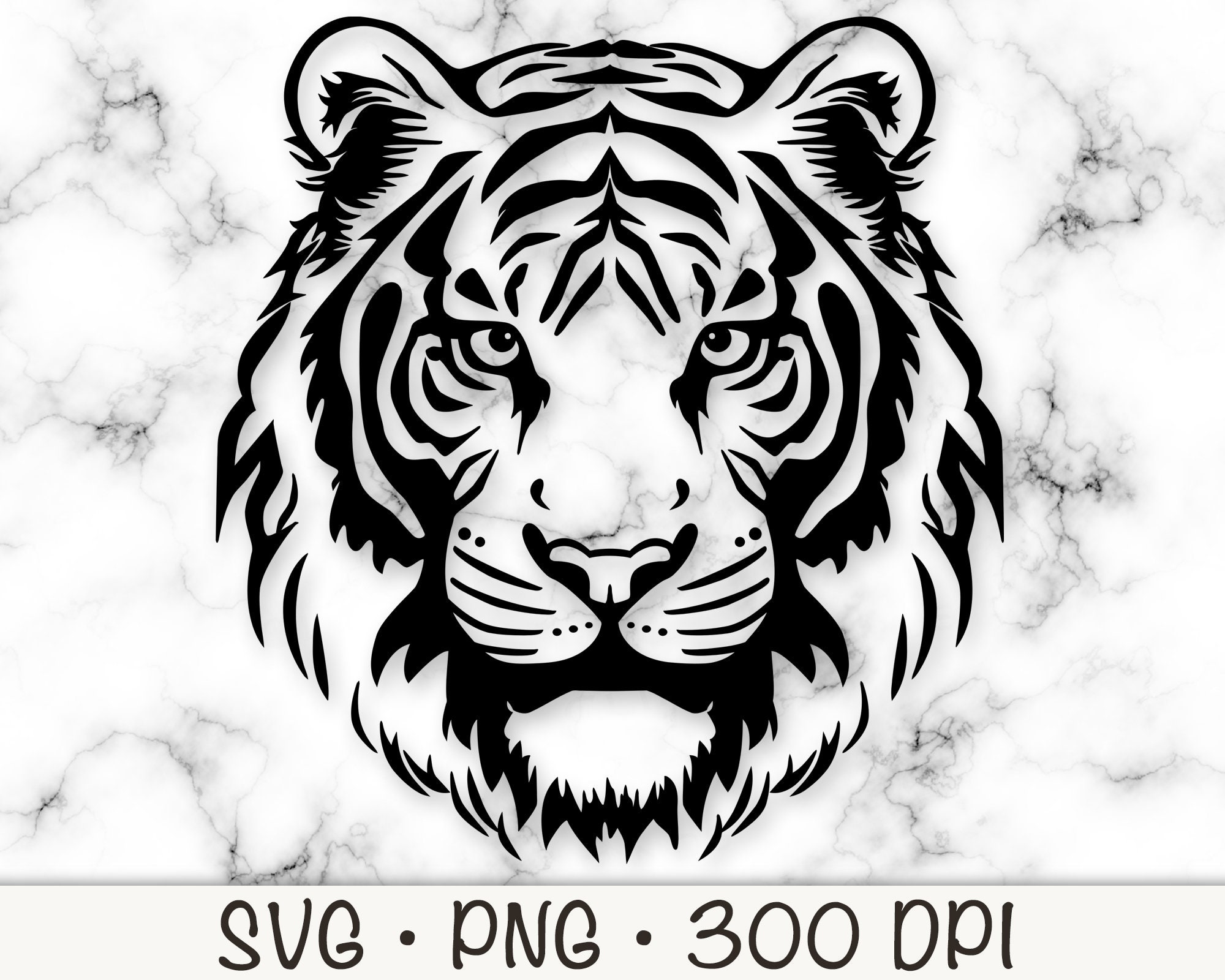 Tiger Face Outline Drawing