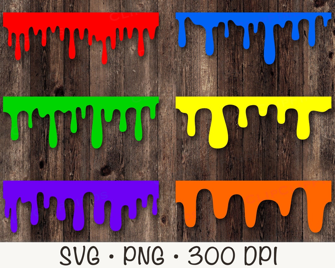 Paint Drip SVG, Paint Drip Clipart, Dripping Borders, Paint Drip PNG ...