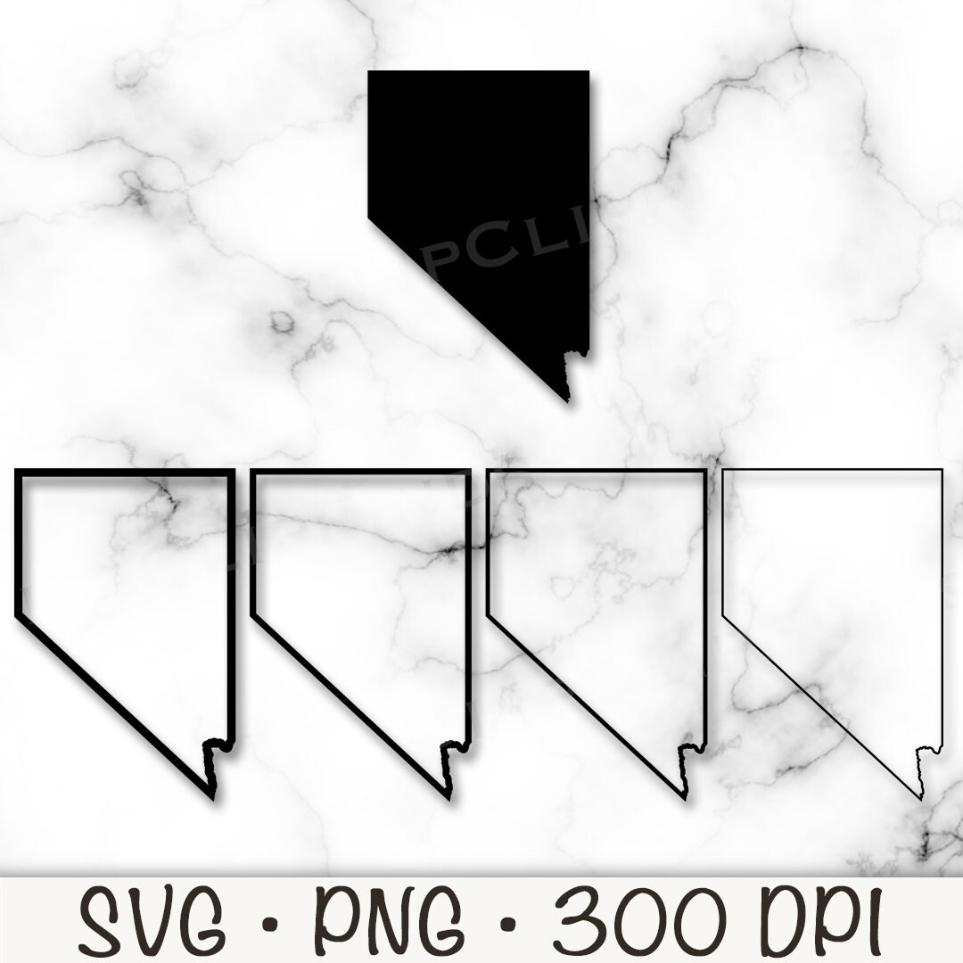 Nevada SVG, State of Nevada PNG, Nevada Map, Solid Nevada Map, Nevada ...