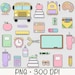 Cute School Supplies Clipart, Pastel School Classroom PNG, Glue ...