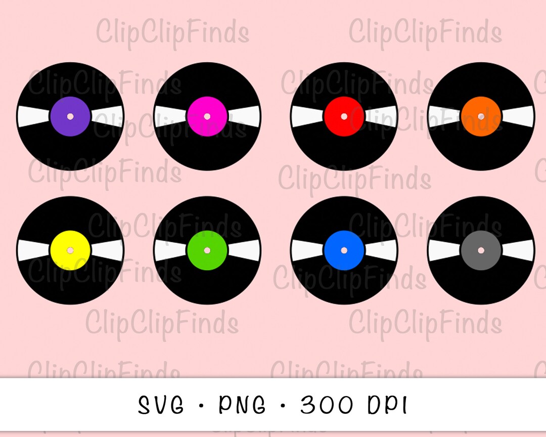 Vinyl Record SVG Vintage Record Bundle Pack Diner 50's - Etsy
