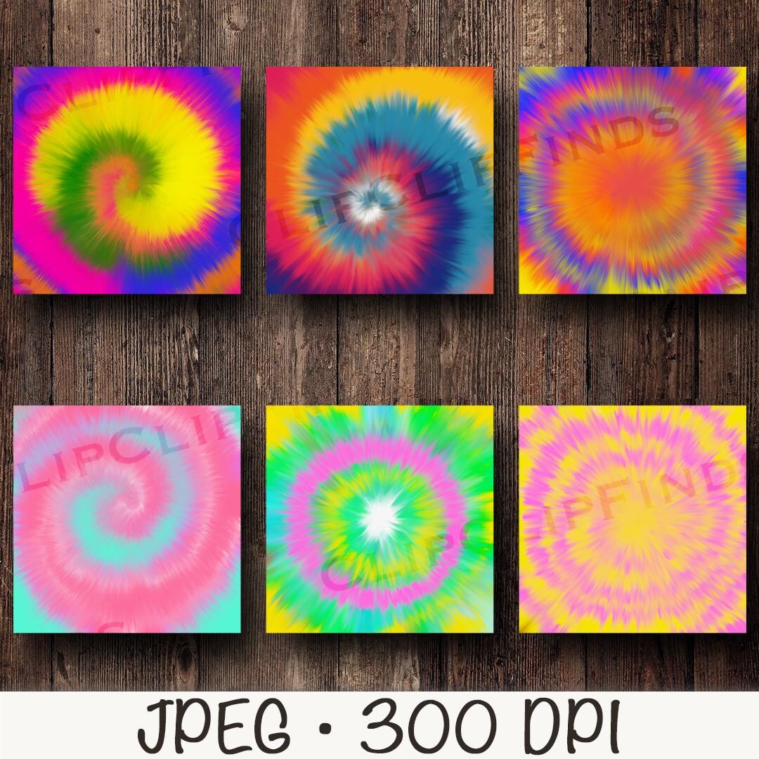 Retro Tie Dye Background: Groovy Hippie Designs (digital Download) - Etsy