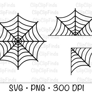 Spider Web Spider Web Corner Half Spider Web Halloween - Etsy