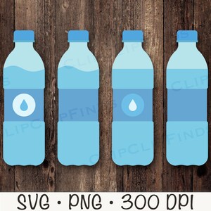 Water Bottle SVG, Water Bottle PNG, Water Bottle Clipart, Digital ...