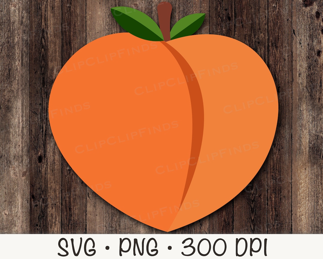 Peach SVG, Vector Cut File, Peach PNG, Peach Clipart, Transparent ...