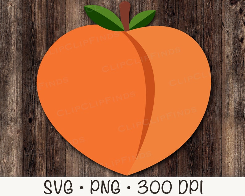 Peach SVG Vector Cut File Peach PNG Peach Clipart - Etsy
