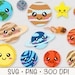 Kawaii Planets, Cute Planets With Faces, Galaxy, Solar System, Out of ...