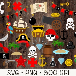 Pirate Clip Art, Pirate SVG, Pirate PNG, Cute Pirate Clip Art, Instant ...