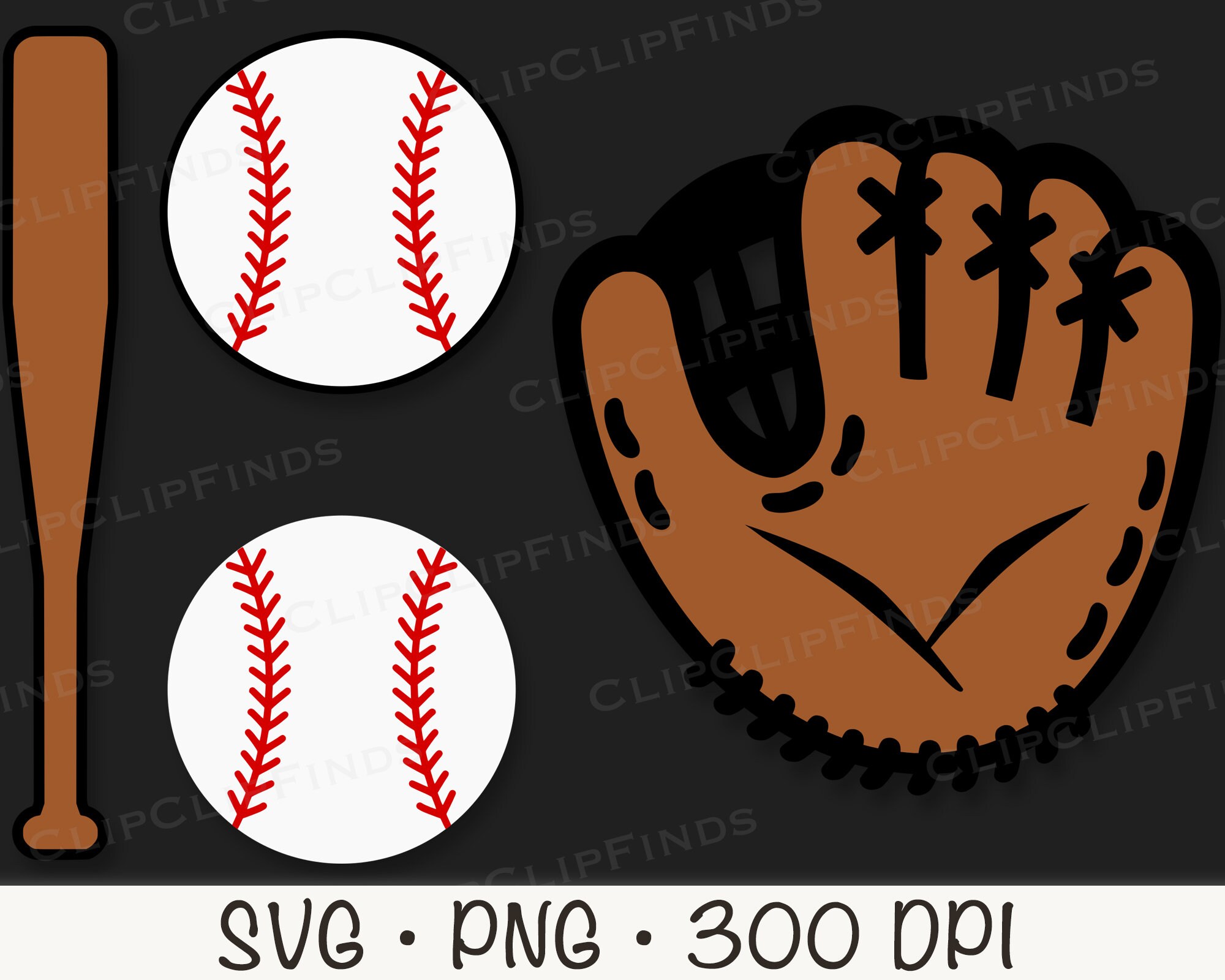 Baseball Glove And Bat Clipart