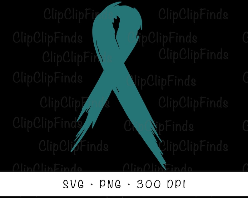 Sexual Assault Awareness Teal Distressed Brush Stroke Ribbon - Etsy