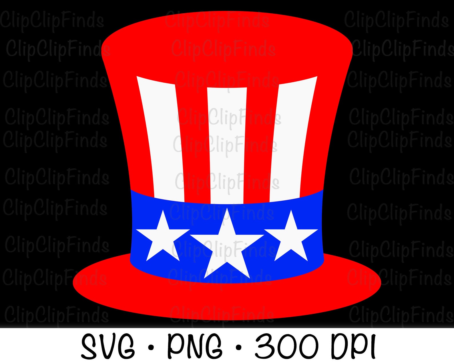 Uncle Sam Hat Patriotic Hat July 4th SVG Vector Cut File - Etsy