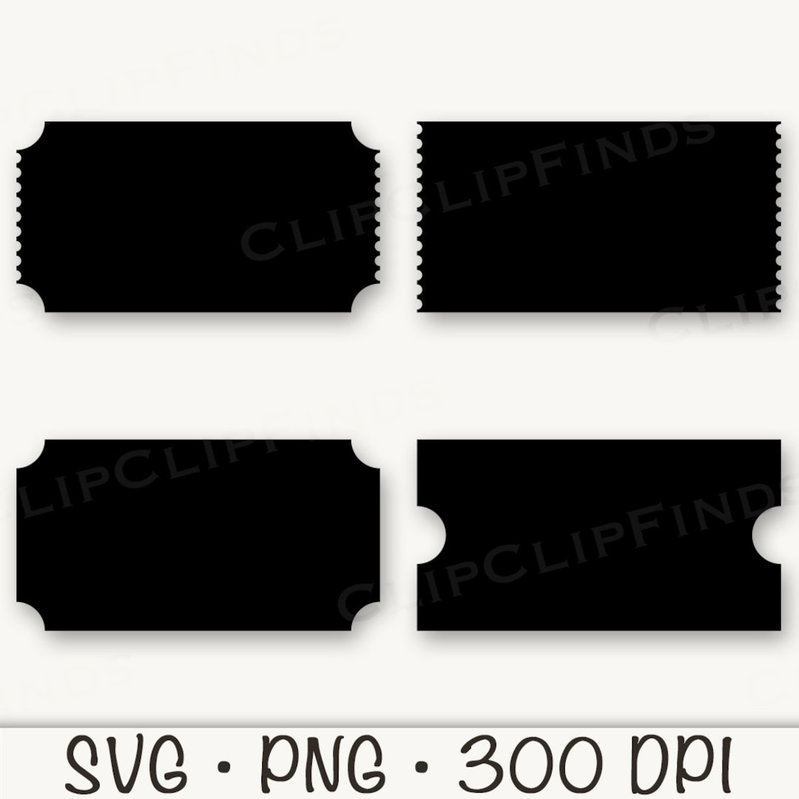 Ticket SVG, Movie Tickets PNG, Ticket Silhouette, Digital Download - Etsy