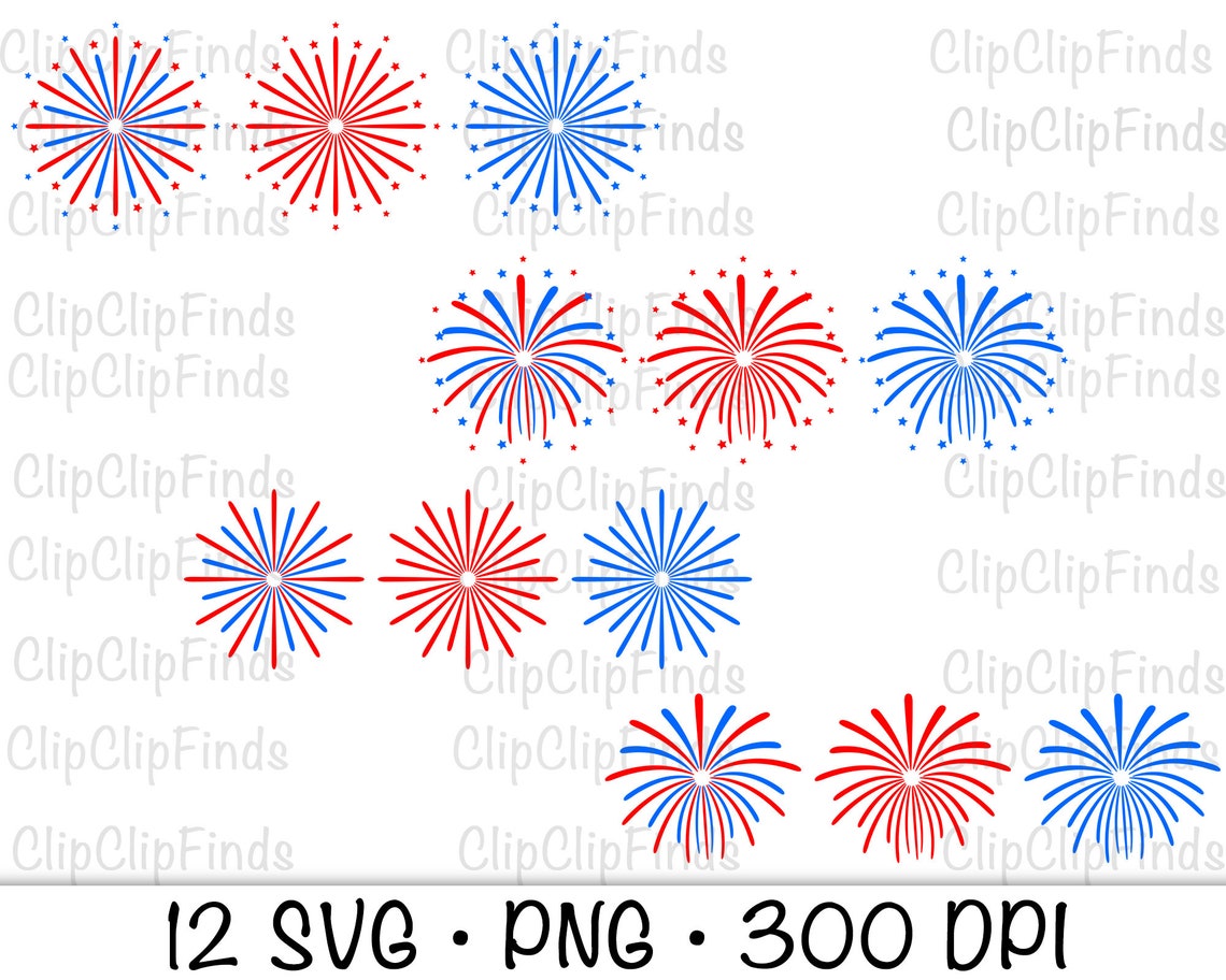 4th of July Fireworks Bundle Firecrackers SVG Vector Cut - Etsy