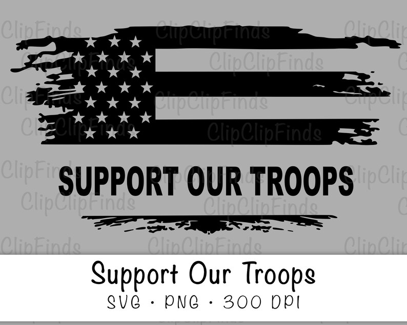 Support Our Troops SVG Vector File and PNG Transparent Background Clip ...