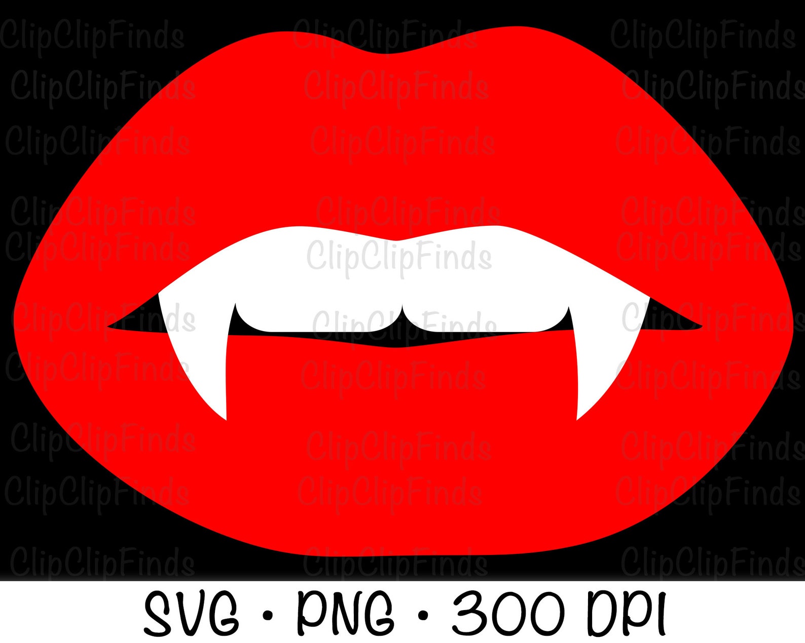 Fang Lips Vampire Lips Red Lips Halloween Fang Lips SVG - Etsy