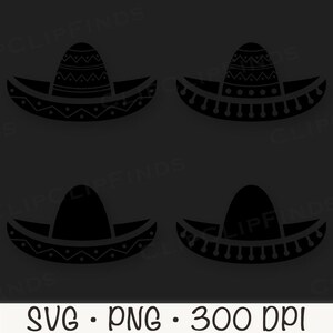 Sombrero SVG, Mexican Sombrero SVG, Mexican Hat PNG, Sombrero ...