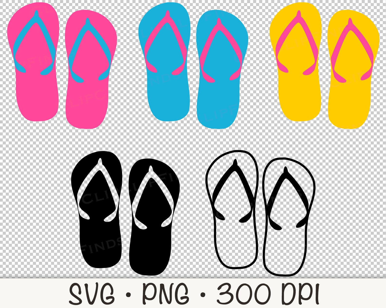 Flip Flop SVG, Sandals Outline, Flip Flip Clipart, Flip Flop Vector Cut ...