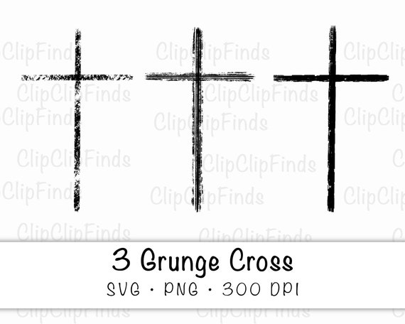 Distressed Grunge Cross SVG Vector Cut File and PNG - Etsy