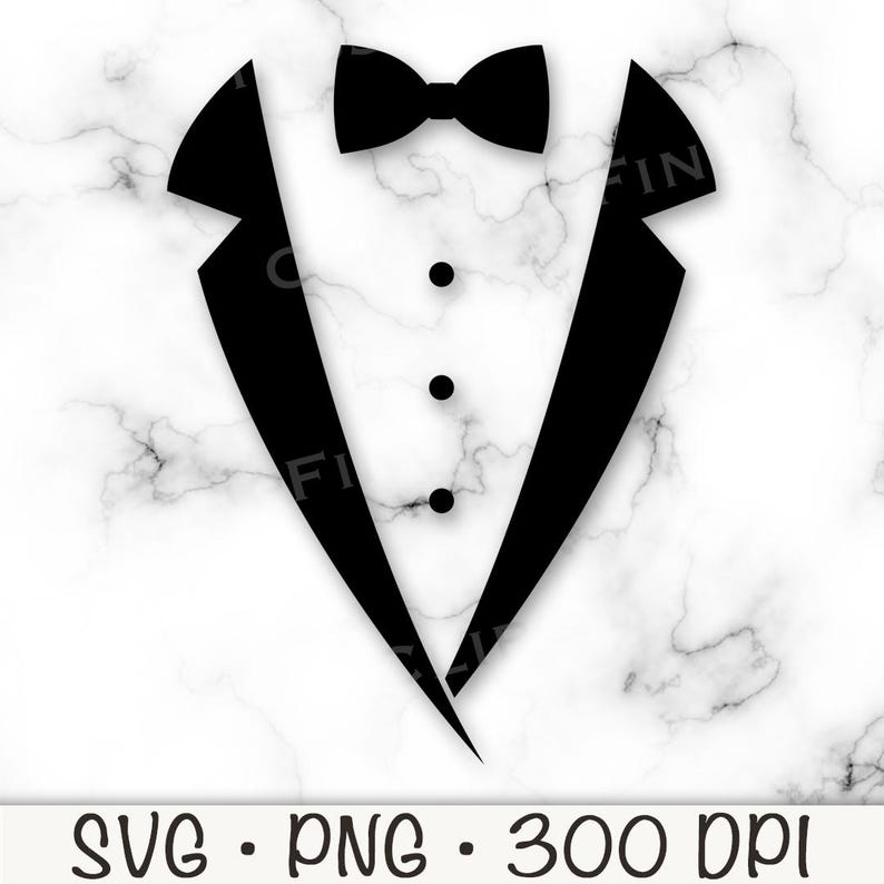 Tuxedo Bowtie SVG: Formal Wedding Clipart (digital Download) - Etsy