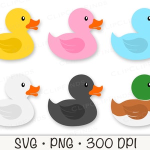 Rubber Duck Ducky, Baby Duck Pack, SVG Vector Cut File and PNG ...