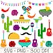 Cinco De Mayo Clipart: Mexican Fiesta Graphics (SVG, PNG) - Etsy