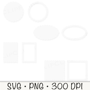 Scalloped Shapes SVG, Scalloped Shapes PNG, Circle, Square, Oval ...