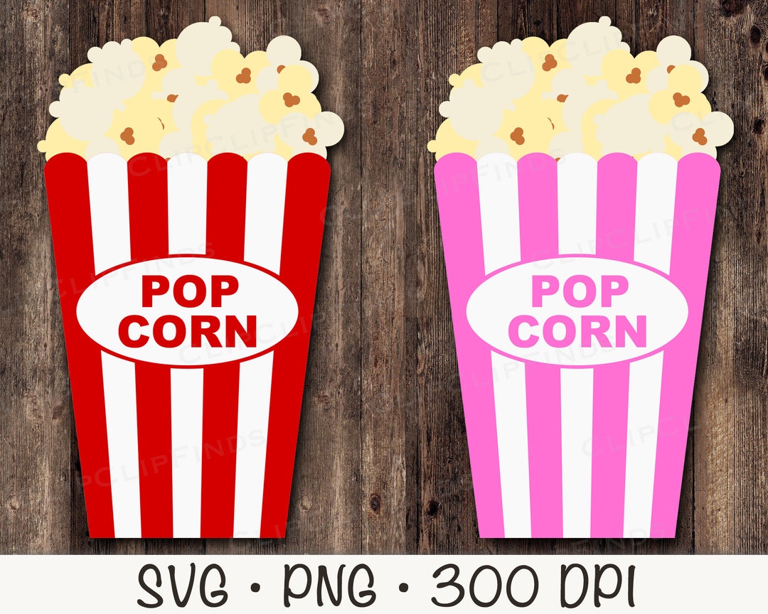 Popcorn, Movie Popcorn, Pink, Red, Popcorn SVG, Popcorn PNG, Popcorn ...
