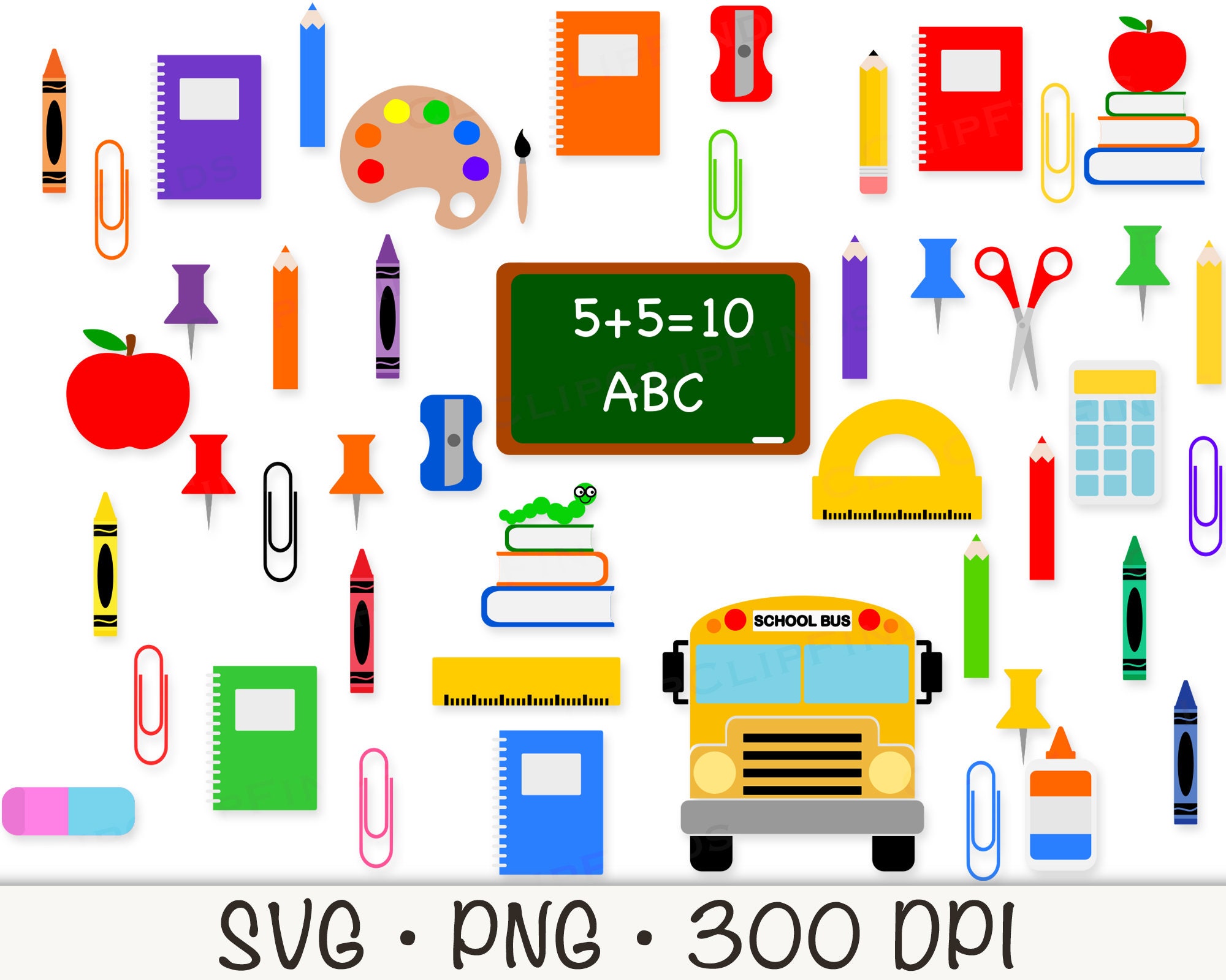 School SVG Clipart Bundle: Teacher, Student Graphics (digital Download ...