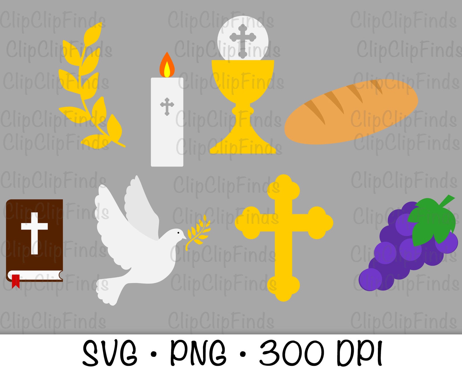 Paquete de Primera Comunión SVG PNG Descarga Digital | Etsy España