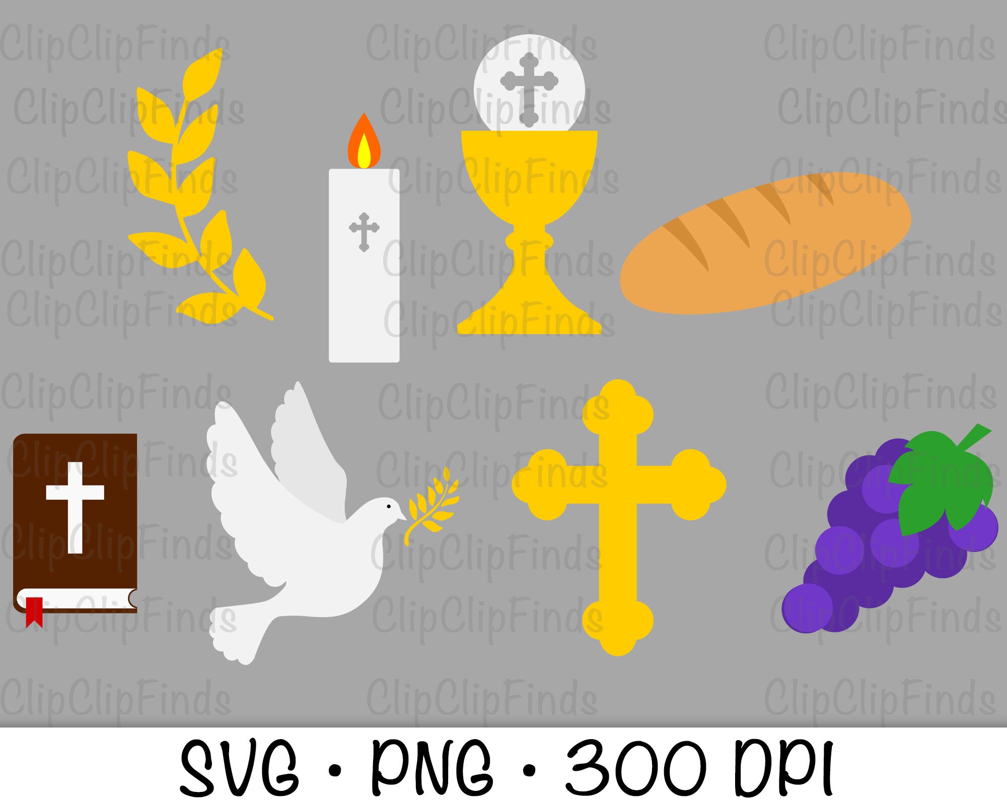 Paquete de Primera Comunión SVG PNG Descarga Digital | Etsy España