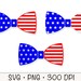 American Flag Bowtie Patriotic July 4th Bowtie SVG PNG - Etsy